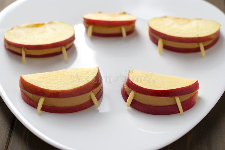 Halloween Vampire Apple Lips Stock Photo - Image of gourmet, teeth ...