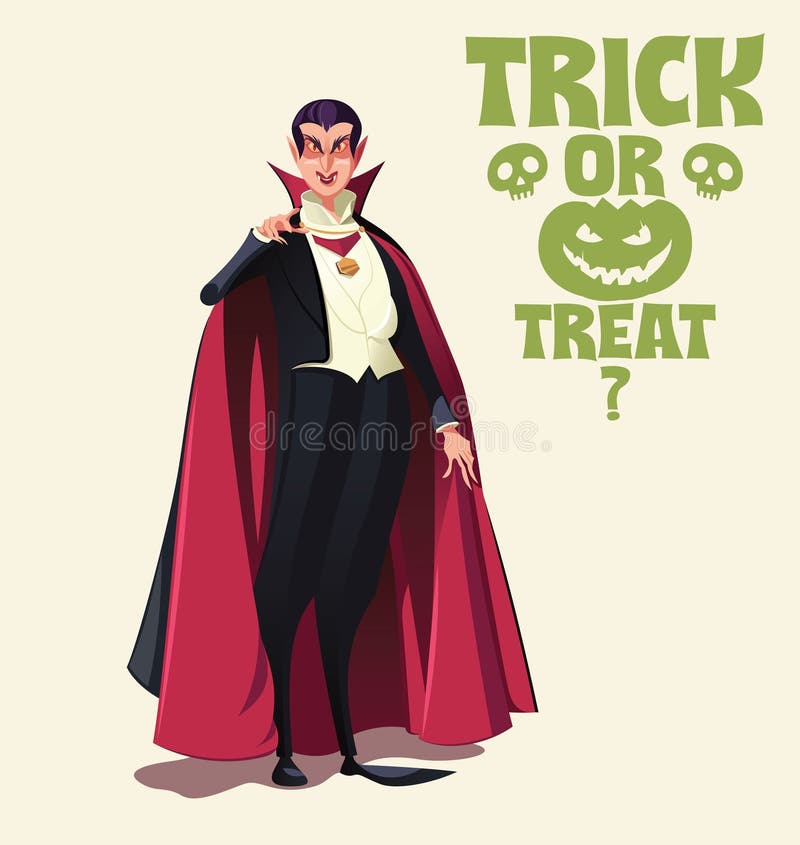 Halloween Vampire.Trick or Treat Vector Illustration Stock Vector ...