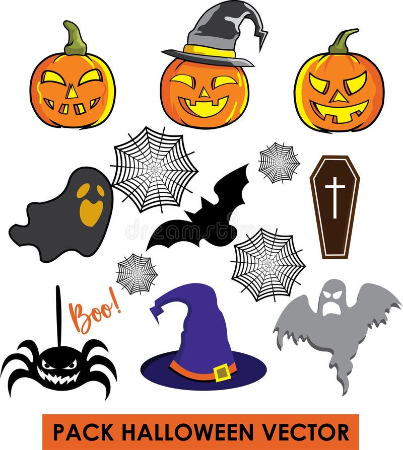 Halloween Vector Pack Traditional Characters Stock Vector ...
