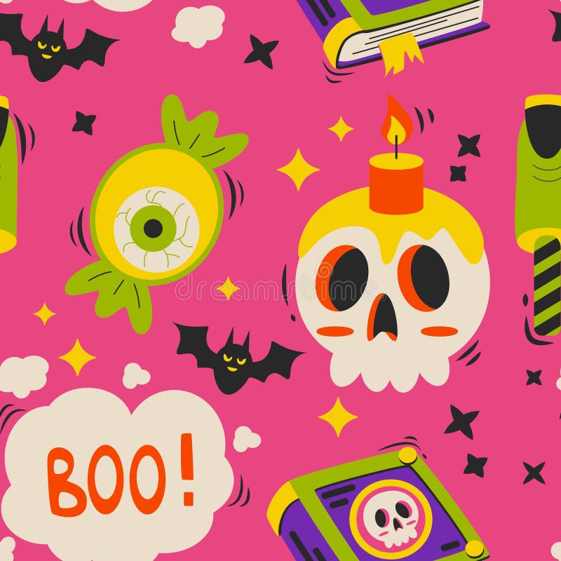 Halloween Vector Pattern. Endless Texture Can Be Used for Wallpaper ...