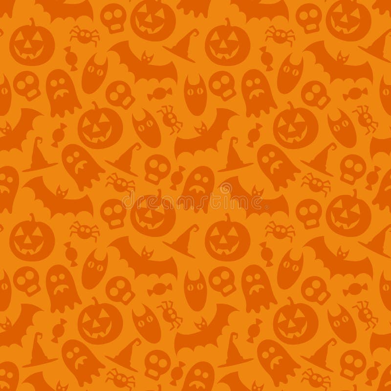 Halloween Seamless Pattern stock vector. Illustration of hand - 33136655