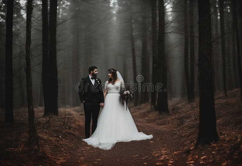 A Halloween Wedding Where the Bride and Groom Transform into Hauntingly ...