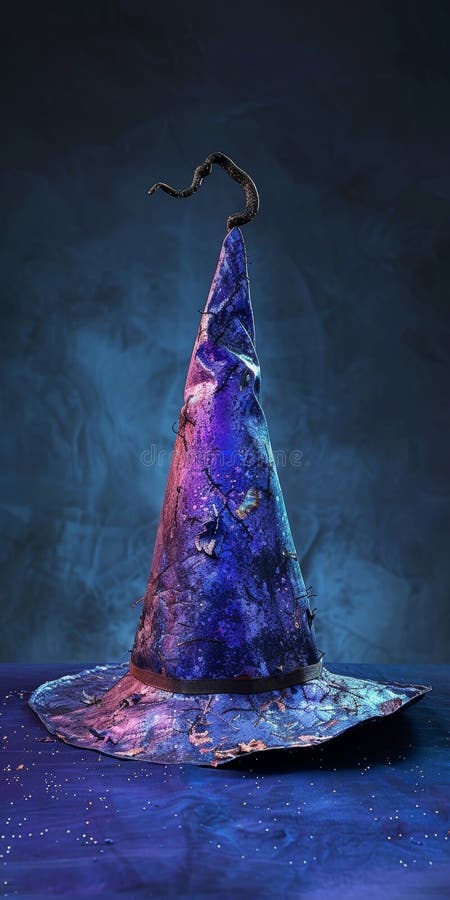 Halloween Witch Hat Background with Copy Space Stock Illustration ...