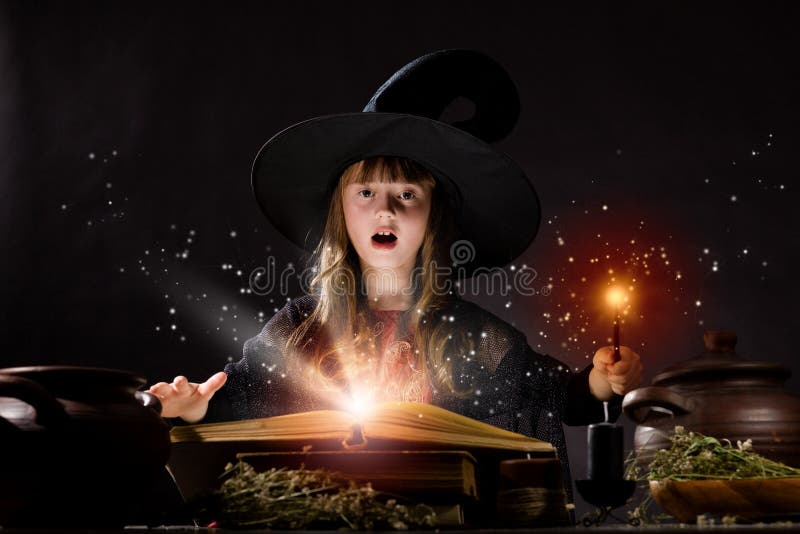 Halloween witch stock photo. Image of gothic, fancy, book - 42887630