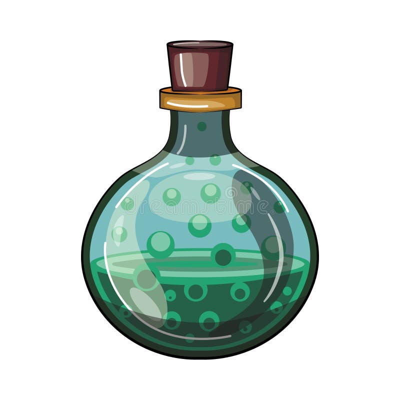 Halloween Sorcery and Magic Items, Game Assets. Vector Potion Bottle ...