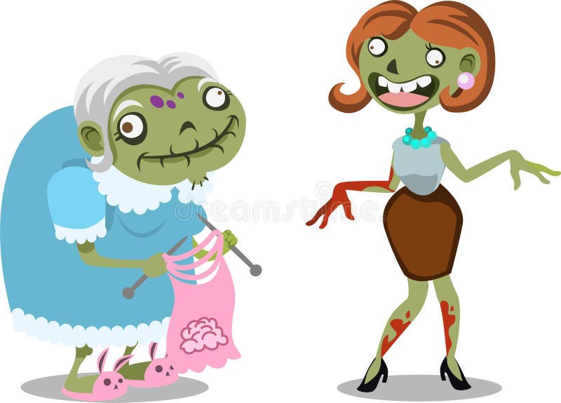 Cartoon Zombie Grandma Stock Illustrations – 17 Cartoon Zombie Grandma ...