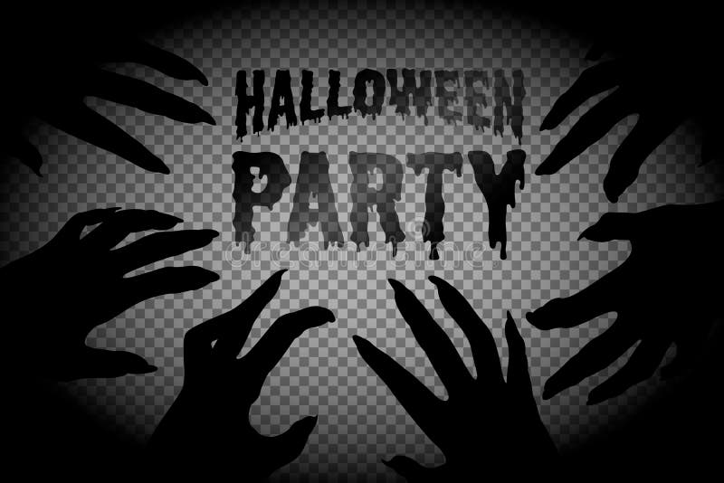 Halloween Banner with Scary Hands Stock Vector - Illustration of dirty ...