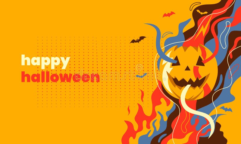 Abstract Background Halloween with Pumpkin Vector Illustration Stock ...