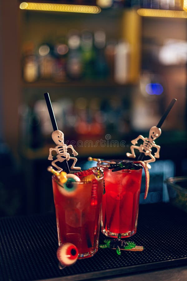 Halloweens spooky drink stock photo. Image of counter - 164319760