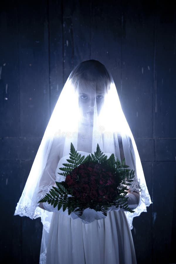 The Strange Mysterious Girl/horror Concept Stock Photo - Image of hair ...