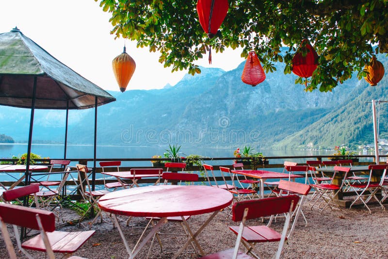 Hallstat Austria stock photo. Image of dusk, nature, landscape - 77070778