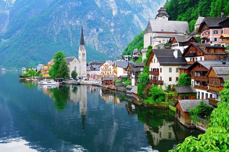 Hallstatt, Autriche image stock. Image du coloré, histoire - 20802115