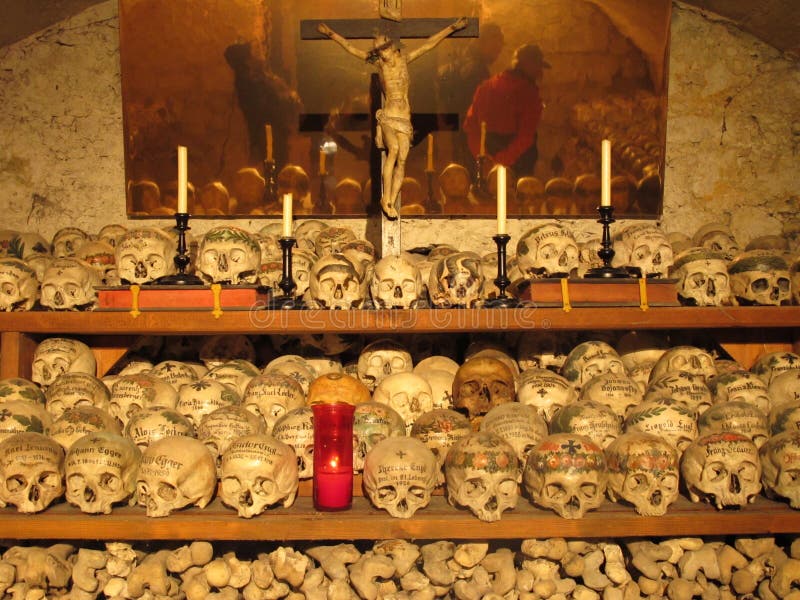 Hallstatt Bone House (Beinhaus) Stock Photo - Image of heritage ...