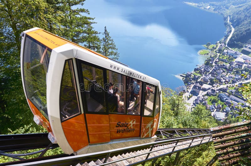 Alpine Funicular editorial stock photo. Image of italy - 69583693