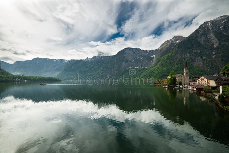 Hallstatt lake, Austria stock photo. Image of lakein - 40085560