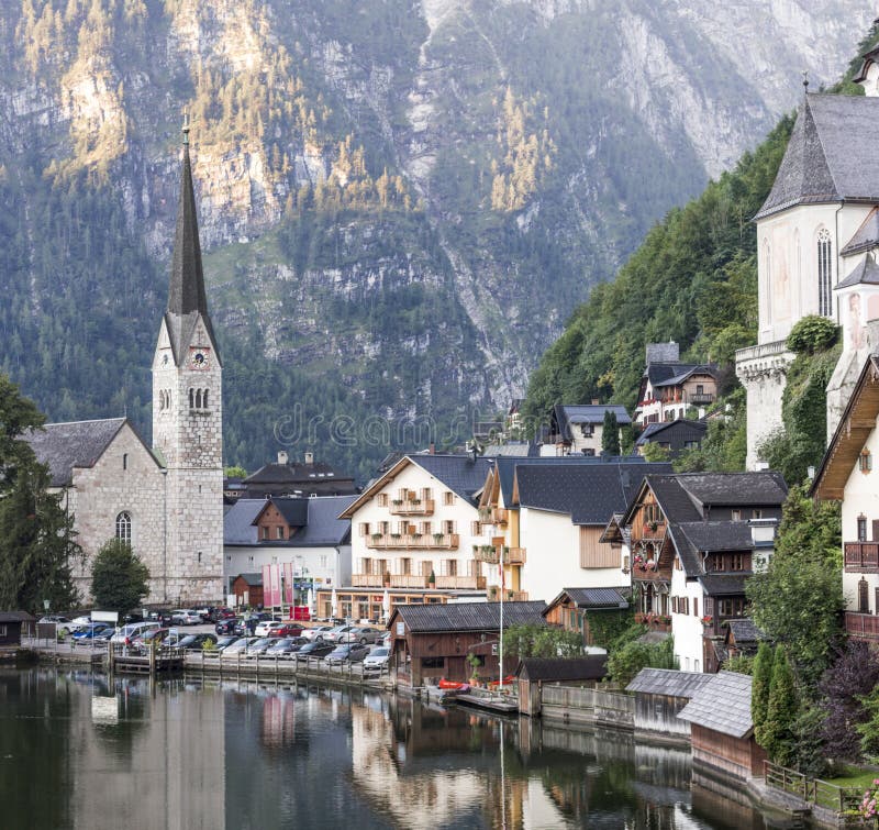Hallstatt town in Austria stock image. Image of town - 39741555