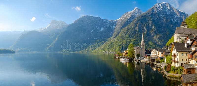 Hallstatt town in Austria stock photo. Image of heritage - 92667954