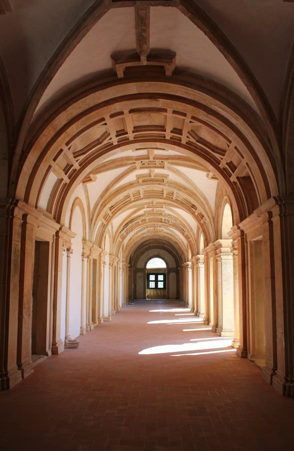 Hallway stock image. Image of masonry, convent, 14th - 28031583