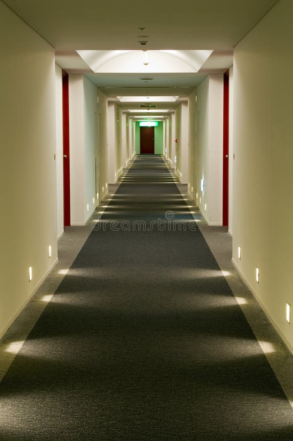 Hotel hallway stock image. Image of doorway, long, corridor - 1959637
