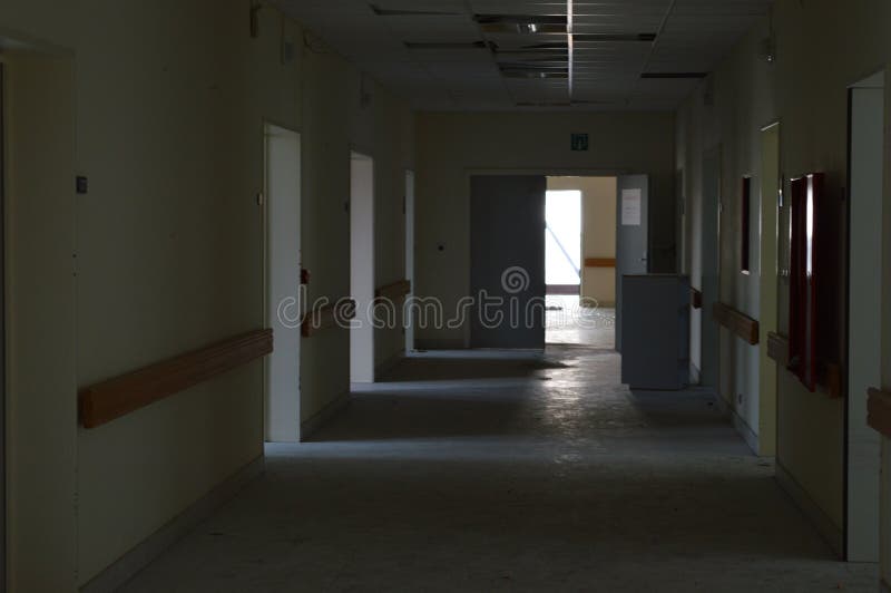 Hallway in an Abandoned Hospital Stock Photo - Image of daylight ...