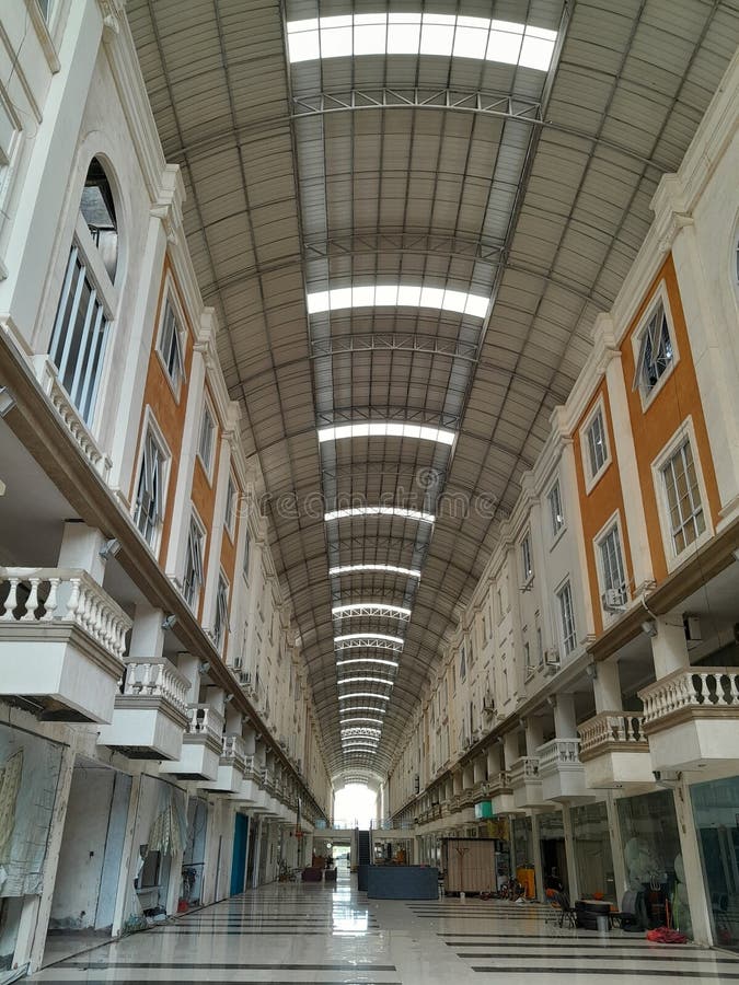 Hallway of an Ancient Building with a Unique and Iconic Design. Stock ...