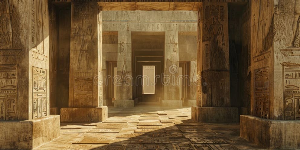 A Hallway in an Ancient Egyptian Temple. Suitable for Historical ...