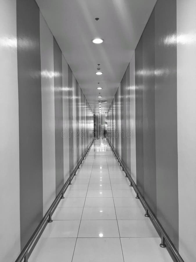 Hallway black and white stock image. Image of path, office - 173902515