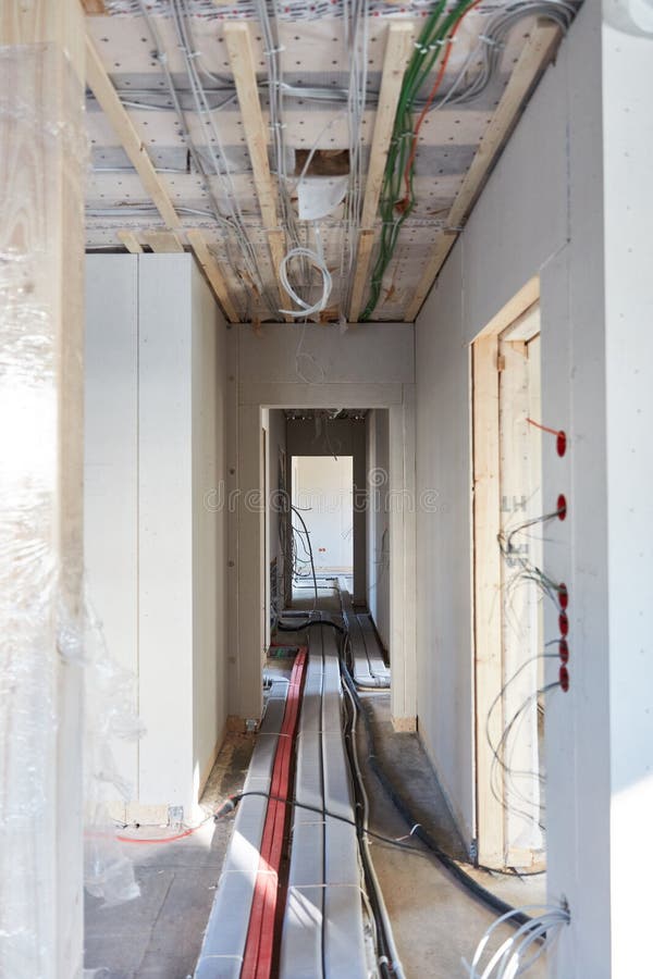 Hallway or Corridor As a Construction Site for House Construction in ...