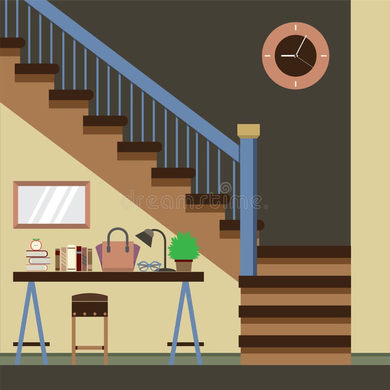 Hallway Decoration. stock vector. Illustration of hallway - 60470822