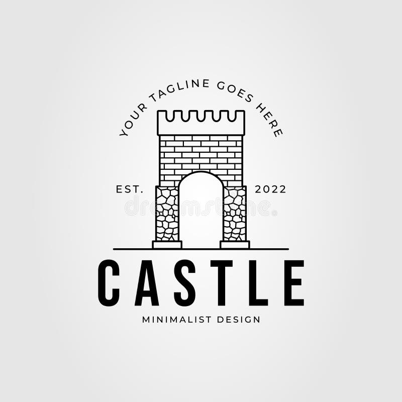 Hallway or Gateway or Castle Gate Logo Vector Illustration Design Stock ...