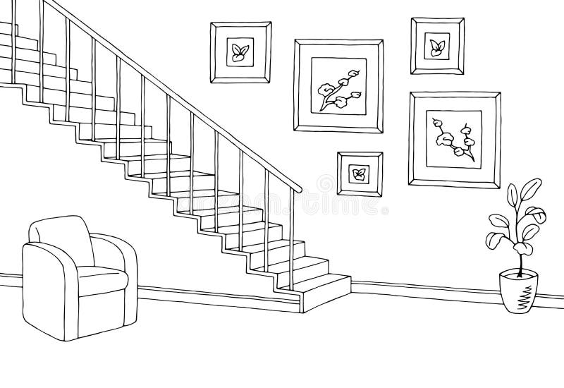 Doors And Stairs Coloring Pages Sketch Coloring Page