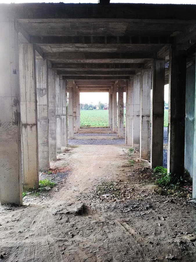 The hallway stock image. Image of halffinished, architecture - 130591971