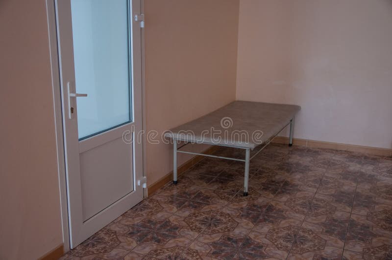 Hallway in a Hospital at Warm Colors Stock Image - Image of interior ...