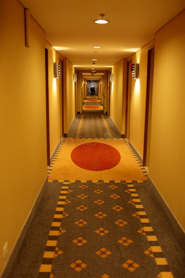 Motel Doors And Walkway At Night Stock Photo - Image of hotel, walkway ...