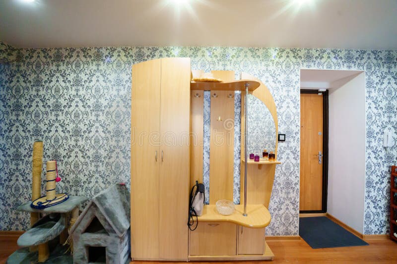The Hallway with a House for a Cat and a Hanger for Outerwear Stock ...