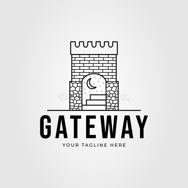 Hallway Logo. Gateway or Gate Icon Vector Illustration Design Stock ...