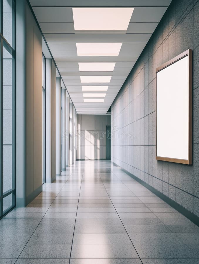 Hallway with Mirror stock photo. Image of reflective - 362108746