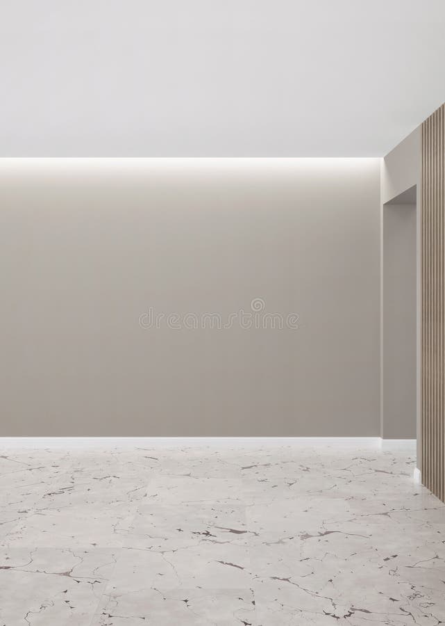 Hallway Modern Interior of an Empty Room Using Wooden Blocks. Stock ...