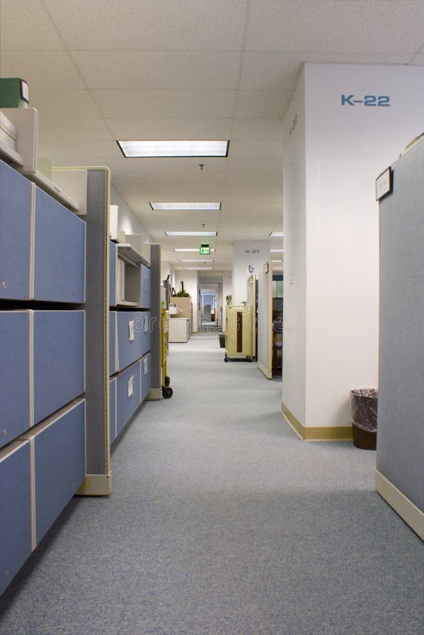 Hallway in Office Space stock image. Image of corridor - 10708307