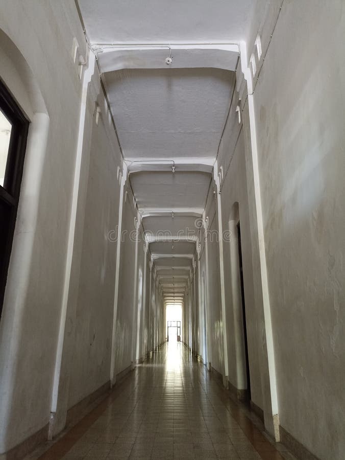 Hallway in One Part of the Building Stock Image - Image of subway ...