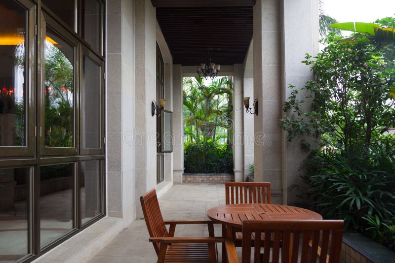 Hallway outside stock image. Image of hall, wall, colonnade - 43045863