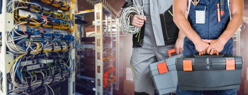 System Fail Situation in Network Server Room Stock Photo - Image of ...