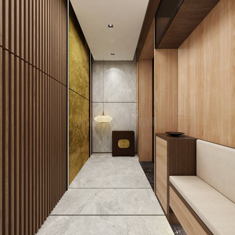 Hallway seating stock illustration. Illustration of residential - 169379286