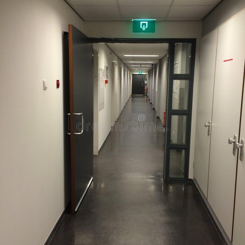 Hallway stock photo. Image of doors, offices, exit, hallway - 51054246