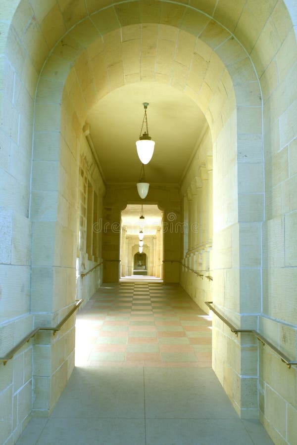 Hallways of academia editorial stock image. Image of wall - 5658064