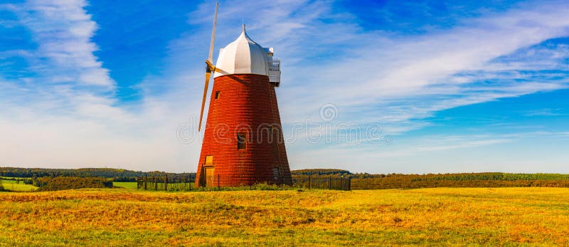 Halnaker Windmill in Sussex Stock Image - Image of restored, landmark ...
