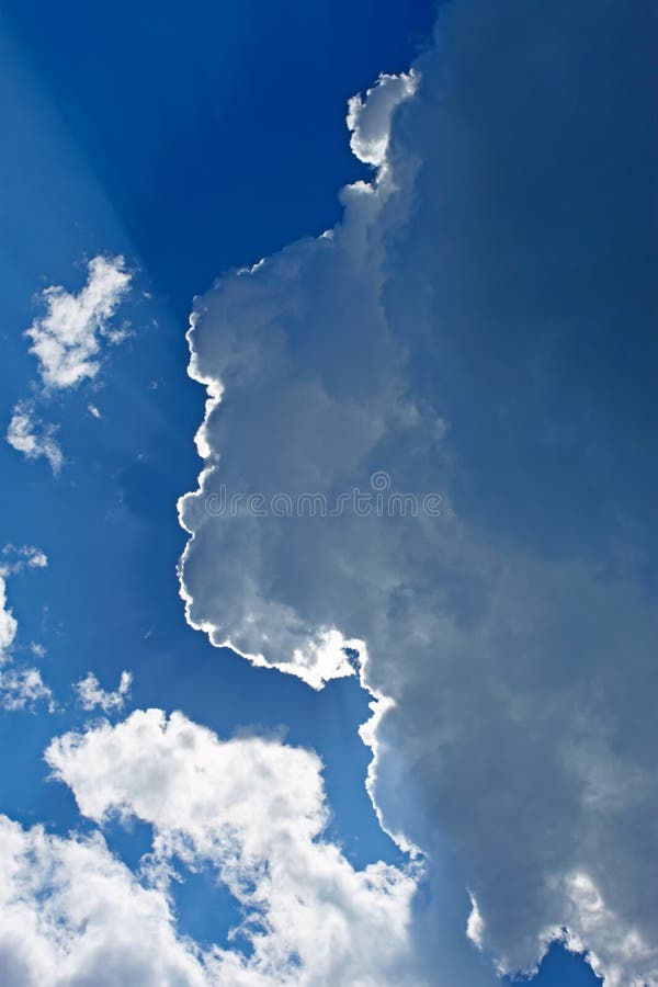 Halo effect on clouds edge stock image. Image of fluffy - 24780343