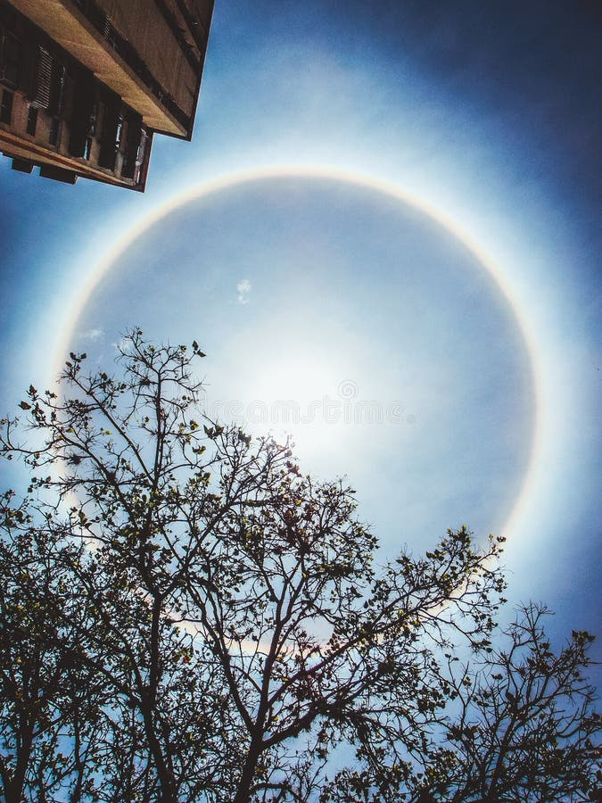 Solar halo in sky stock photo. Image of phenomenon, blue - 126425892