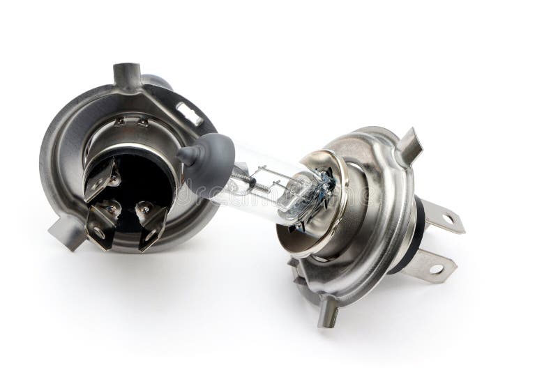 Halogen Auto Lamp, Bulb Isolated on a White Background. Halogen ...