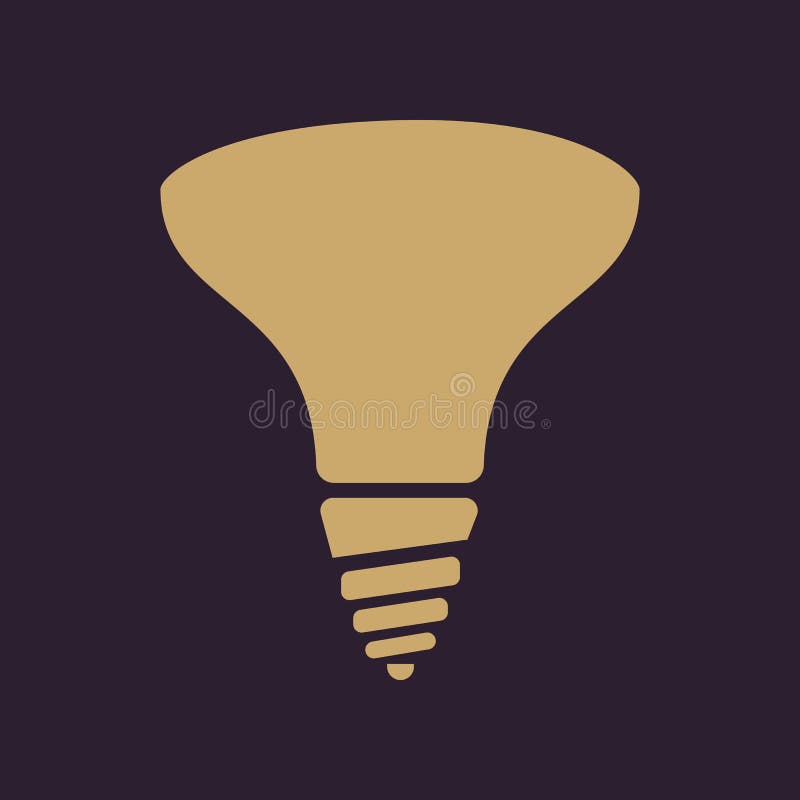The Halogen Bulb Icon. Lamp and Bulb, Lightbulb Symbol.UI. Web. Logo ...